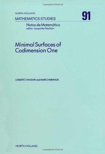 Minimal Surfaces of Codimension One by Umberto Massari (PDF) | sci ... Minimal Surfaces of Codimension One by Umberto Massari (PDF) | sci ...