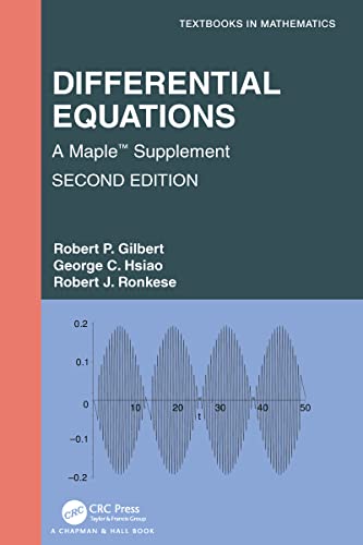 Differential Equations (Textbooks in Mathematics) 2nd Edition by Robert P. Gilbert (PDF) | sci ...