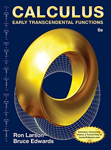 Calculus: Early Transcendental Functions 6th Edition by Ron Larson (PDF ...