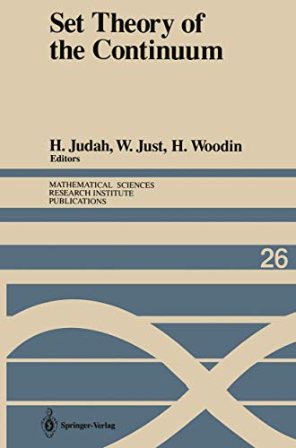 Set Theory of the Continuum (Mathematical Sciences Research Institute ...