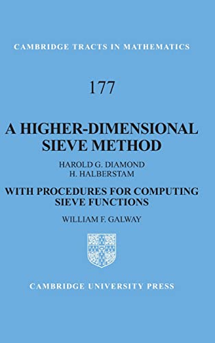 A Higher-Dimensional Sieve Method: With Procedures for Computing Sieve ...