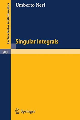 Singular Integrals by Umberto Neri (PDF) | sci-books.com